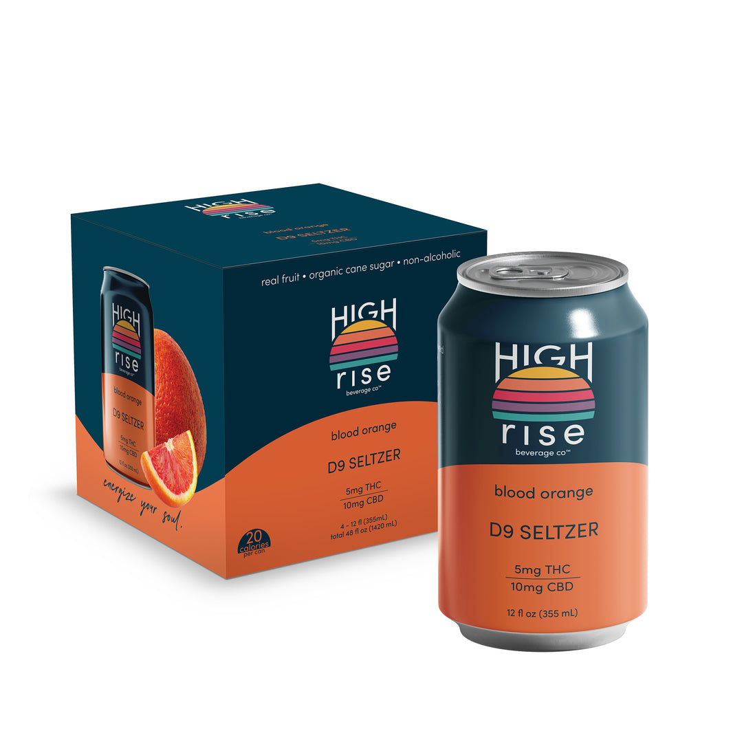 Shop High Rise Beverages: THC, CBD, and Adaptogen Seltzers
