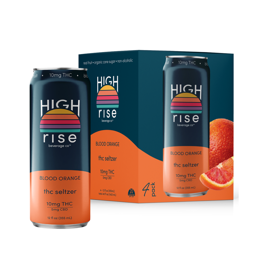 Shop High Rise Beverages: THC, CBD, and Adaptogen Seltzers