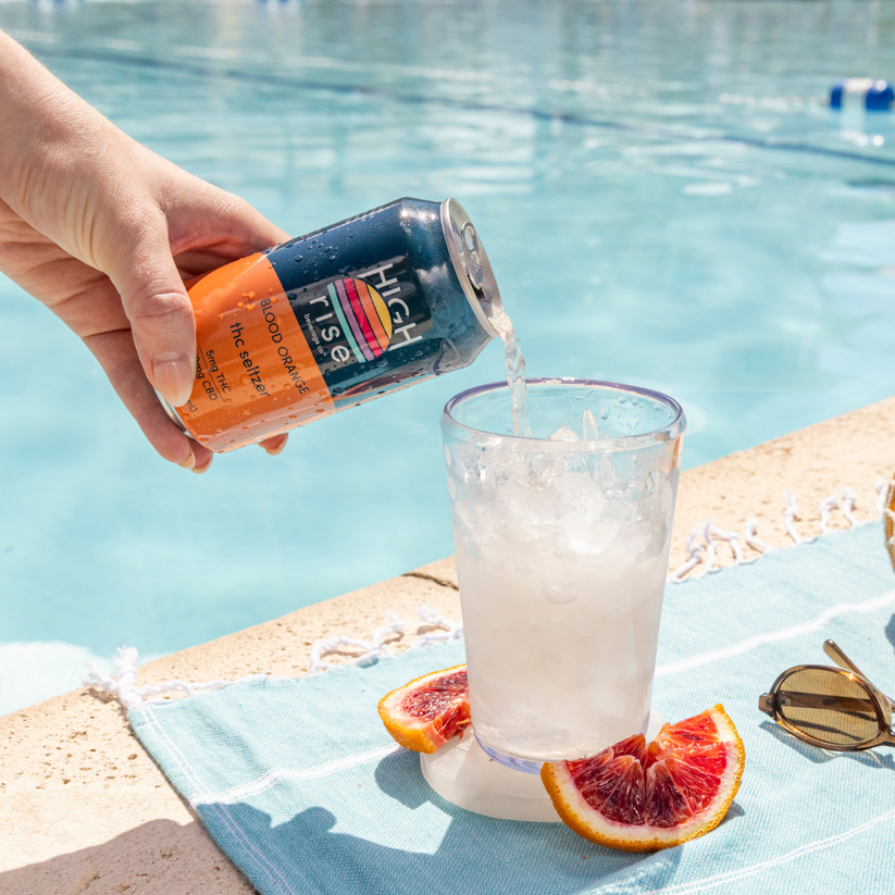 Blood Orange 5mg THC Seltzer – 12oz, 4-Pack | High Rise Beverage – High ...