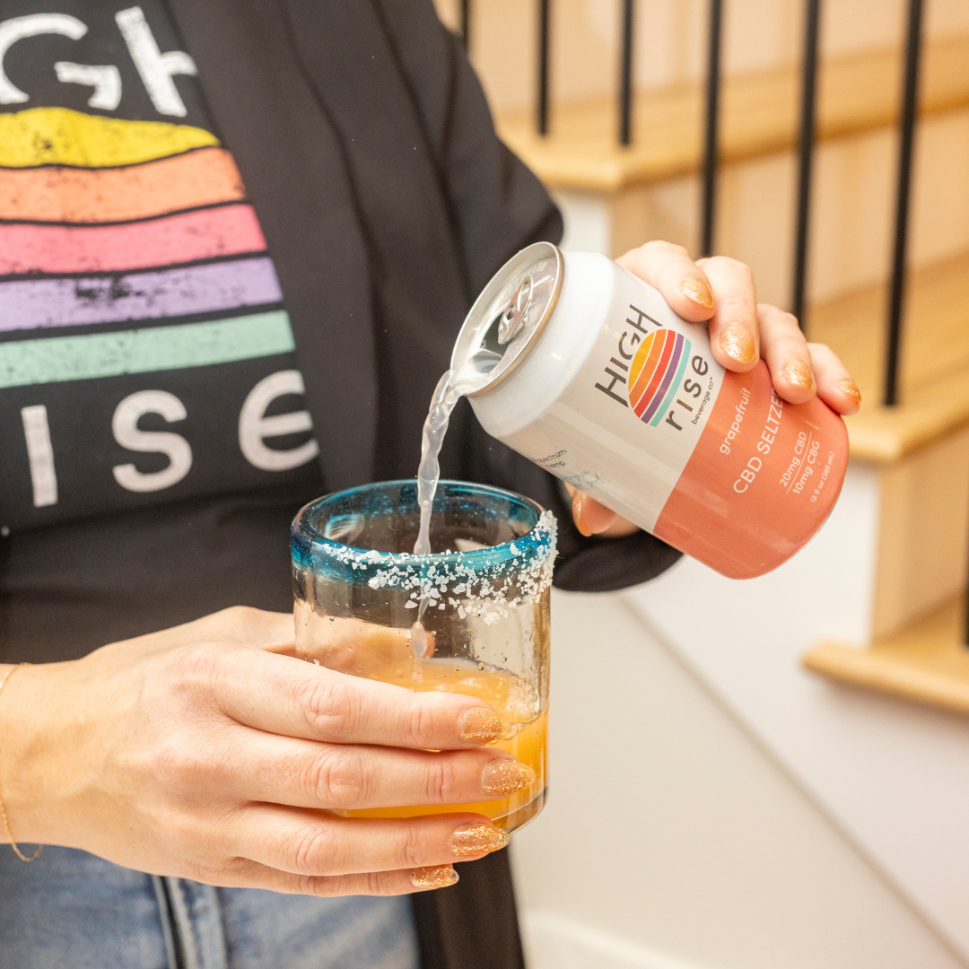 Grapefruit 20mg CBD Seltzer – 12oz, 4-pack | High Rise Beverage – High ...