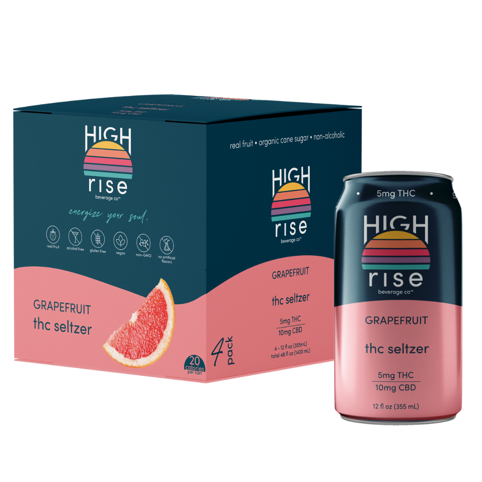 Shop High Rise Beverages: THC, CBD, and Adaptogen Seltzers