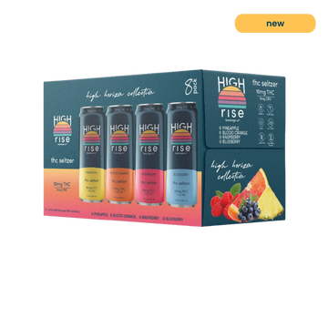 Shop High Rise Beverages: THC, CBD, and Adaptogen Seltzers